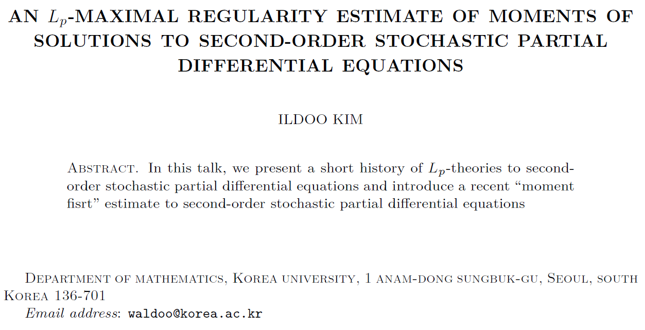 Probability Workshop in Korea 2022