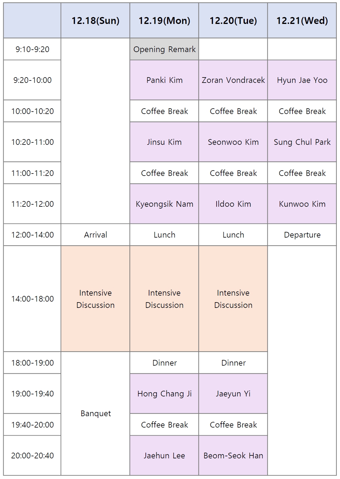 Probability Workshop in Korea 2022